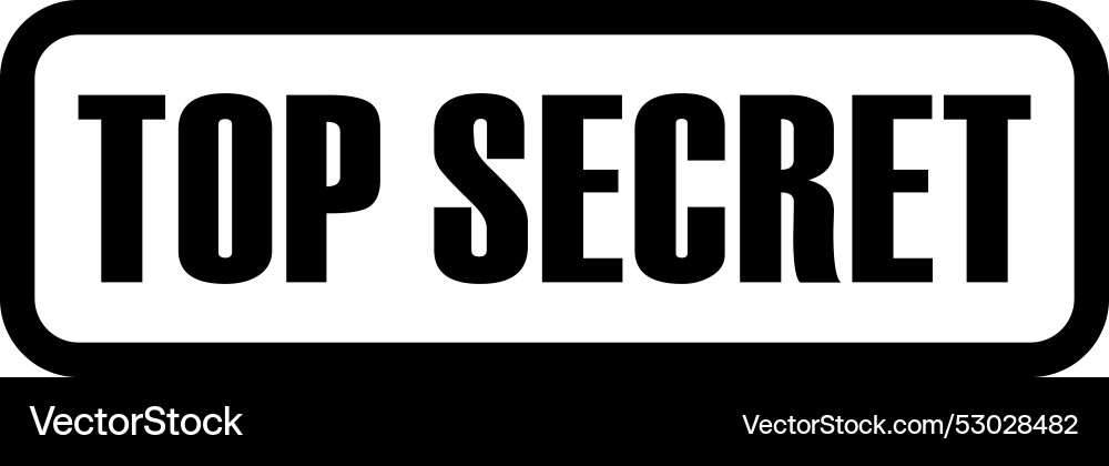 Top secret red with black icon Royalty Free Vector Image