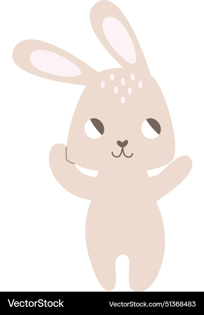 Baby rabbit happy Royalty Free Vector Image - VectorStock