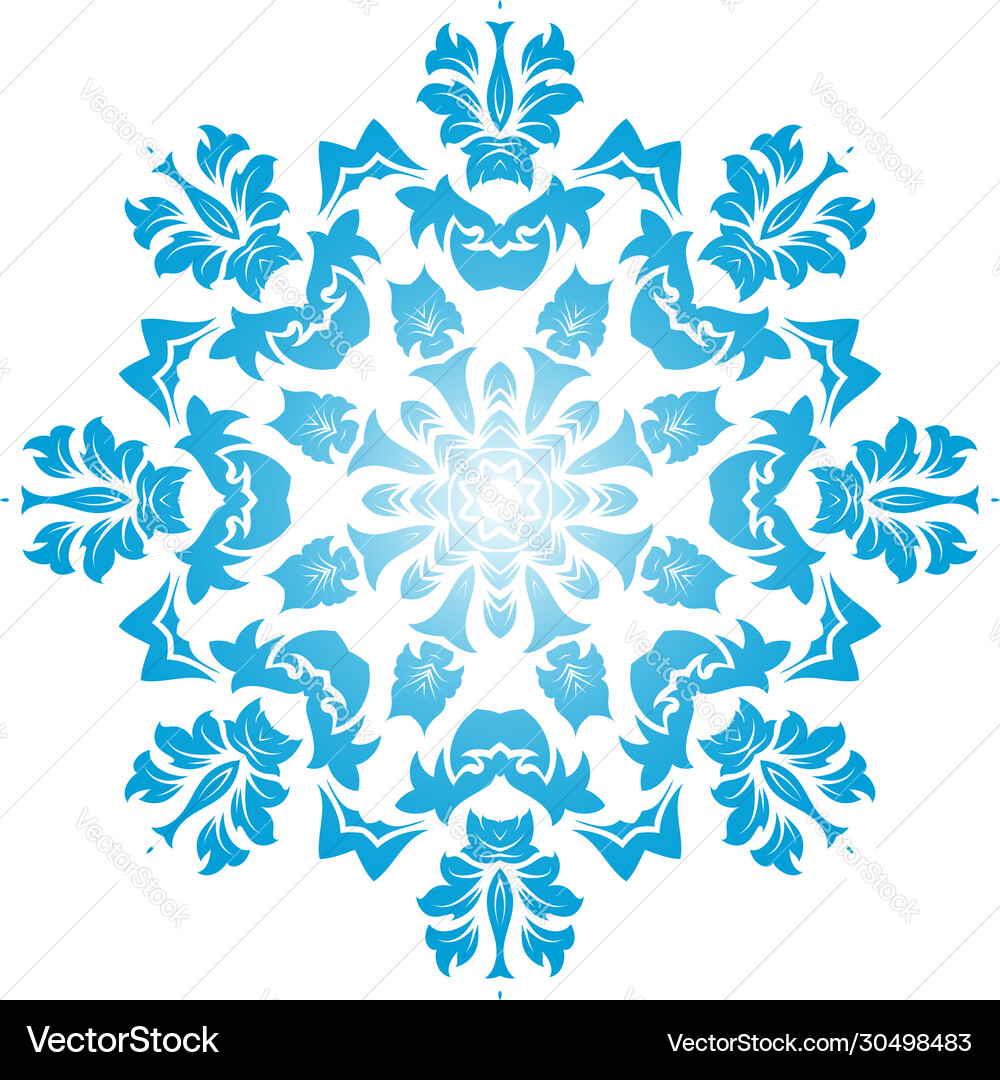 Circle snowflake Royalty Free Vector Image - VectorStock