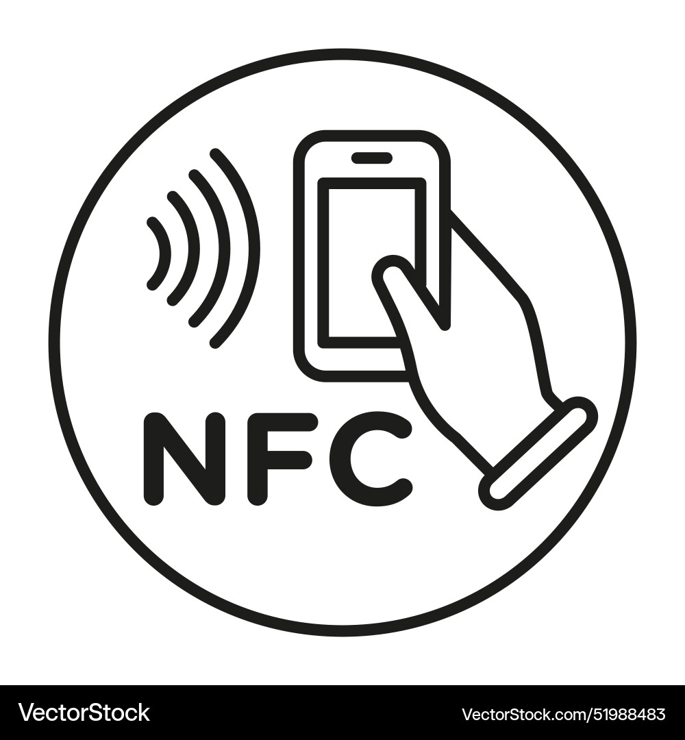 Contactless nfc icon ideal for technology Vector Image