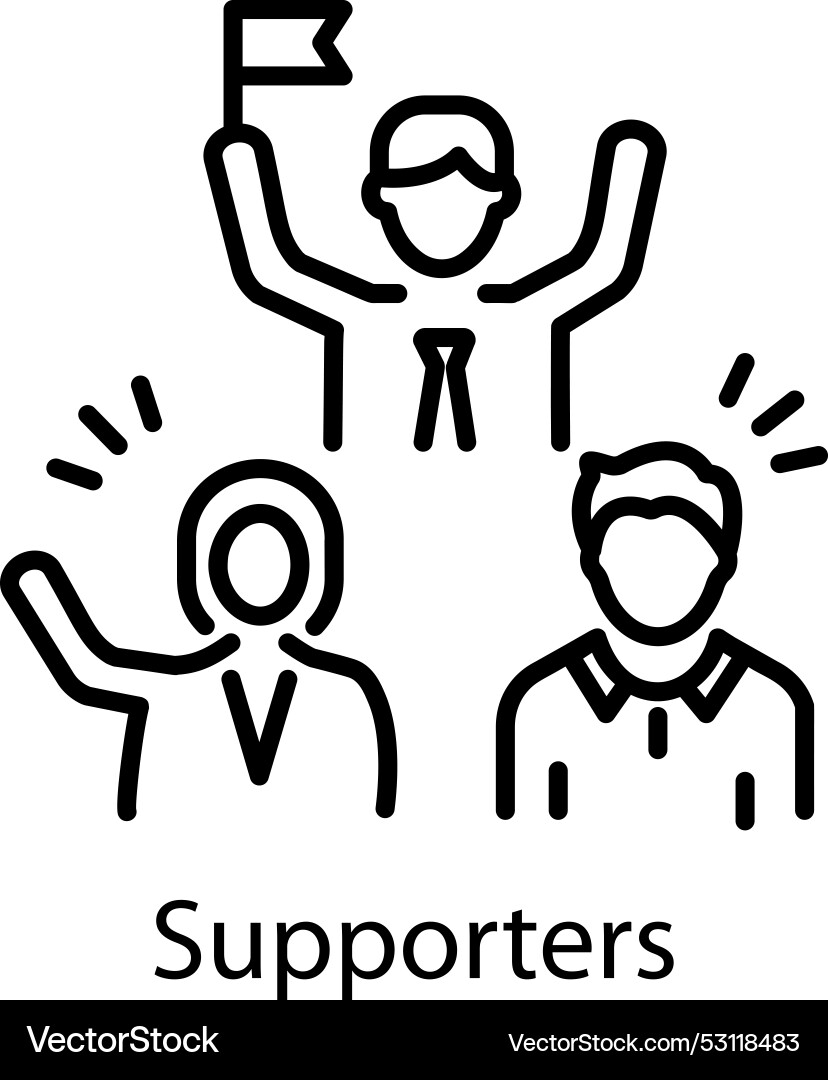 Supporters Royalty Free Vector Image - VectorStock