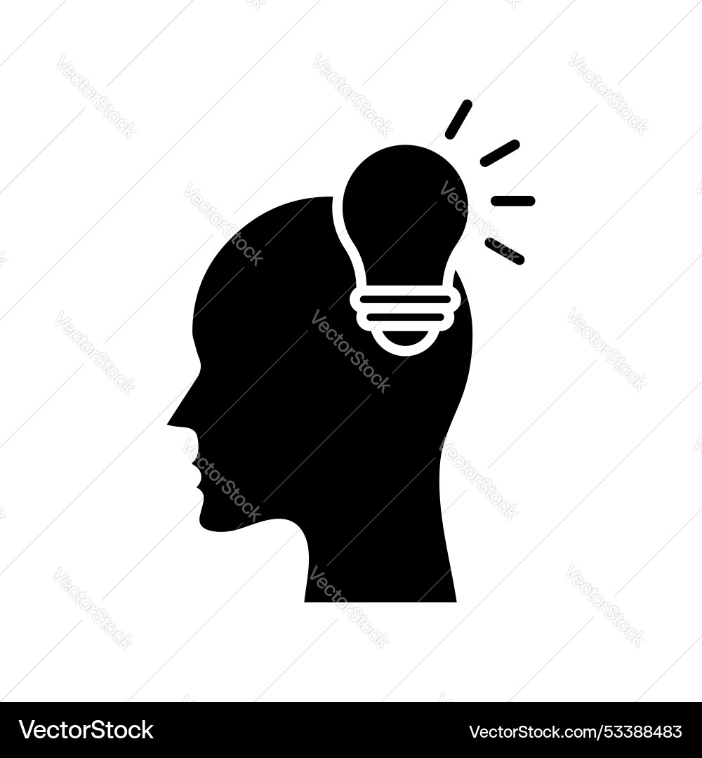 Denken Icon setzen Geist oder Kopf Piktogramm Mensch