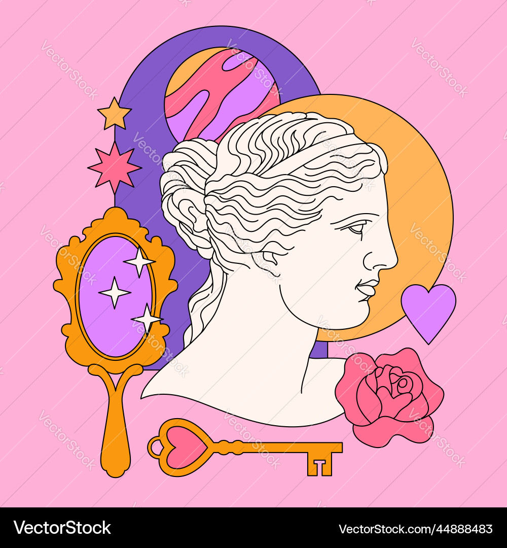 Venus magic symbols Royalty Free Vector Image - VectorStock