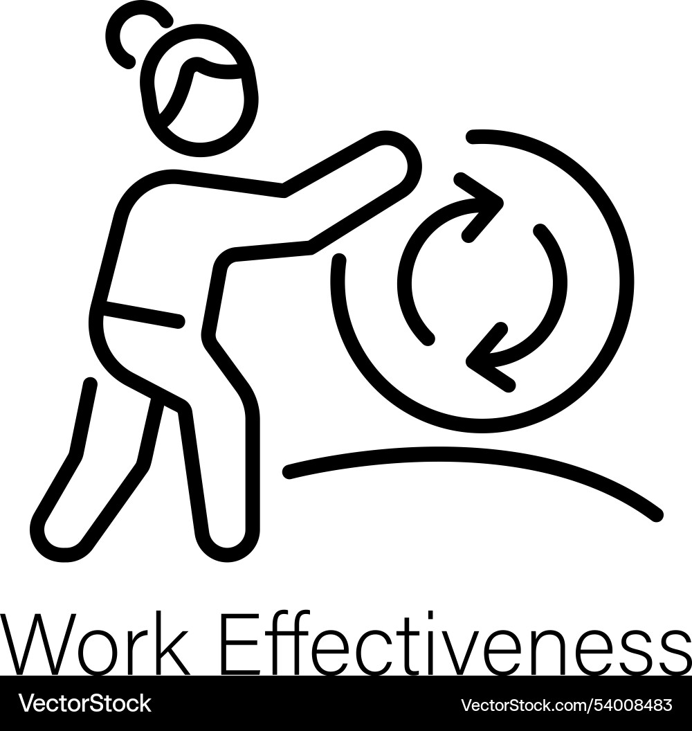Work effectiveness Royalty Free Vector Image - VectorStock