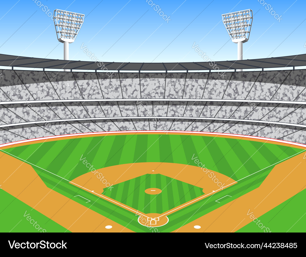 Baseball stadium Royalty Free Vector Image - VectorStock