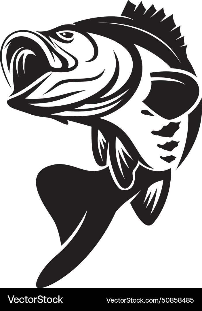 Bass fishing image Royalty Free Vector Image - VectorStock