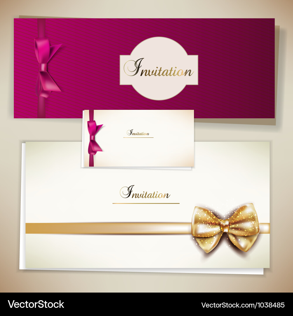 Collection gift cards and invitations Royalty Free Vector