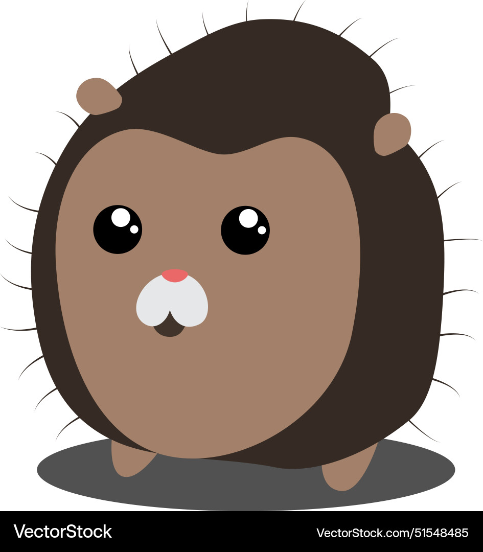 Cute small hedgehog cartoon character Royalty Free Vector