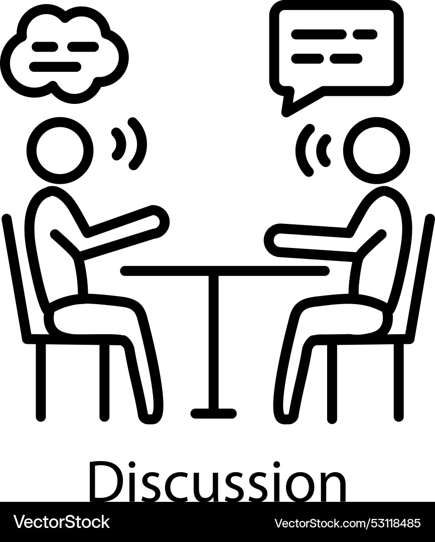 Discussion Royalty Free Vector Image - VectorStock