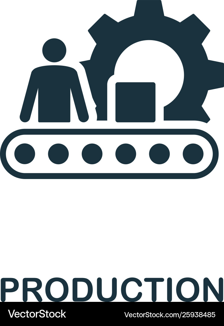 Production icon symbol creative sign from Vector Image
