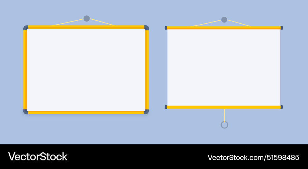 Screen projector or white slide board display Vector Image