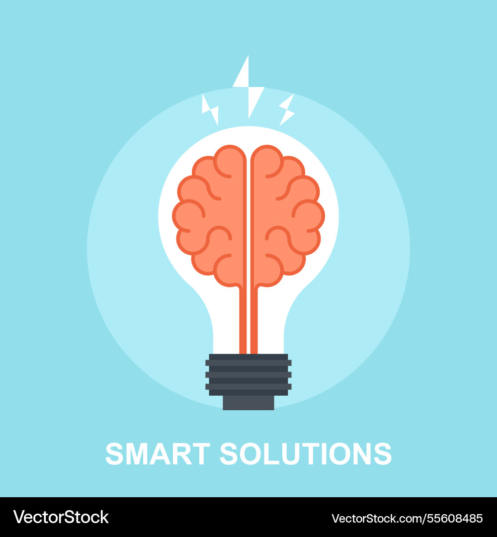 Smart solutions concept Royalty Free Vector Image
