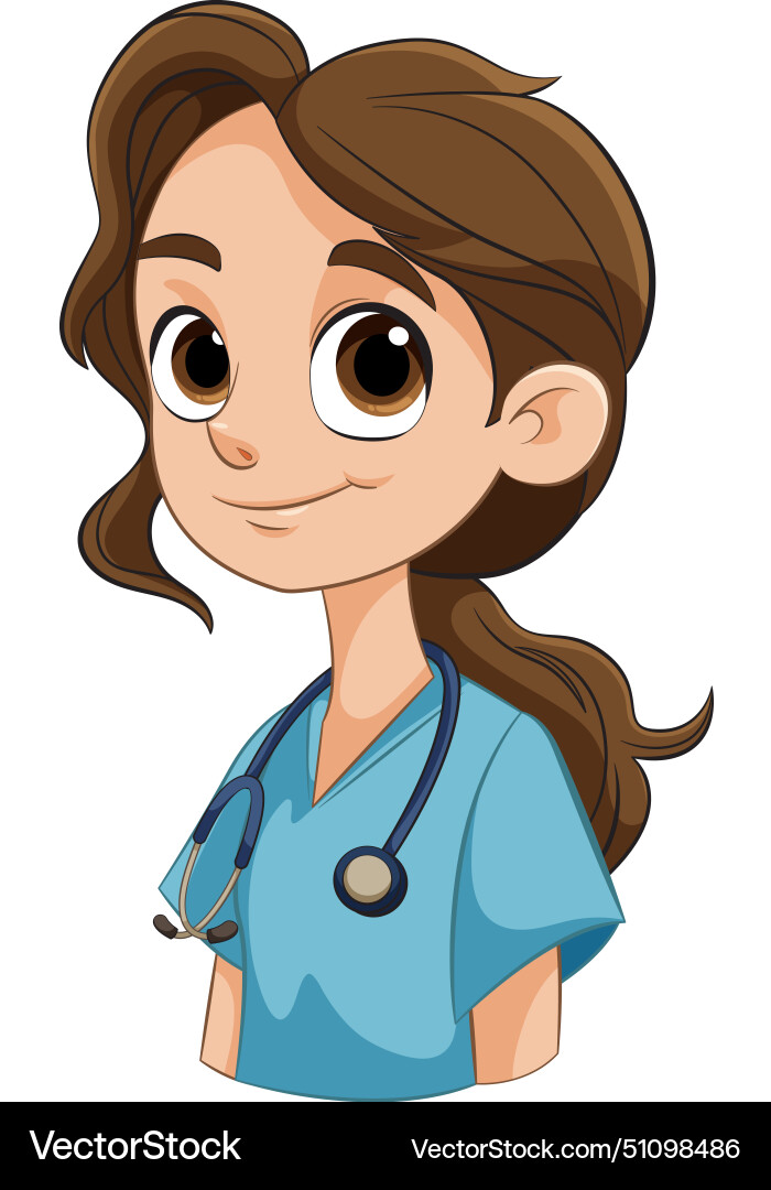 A smiling female nurse Royalty Free Vector Image