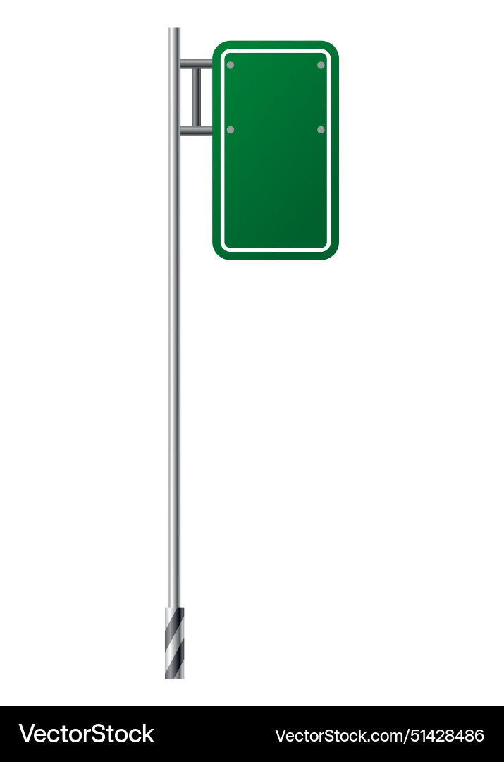 Green traffic sign road board text panel mockup Vector Image