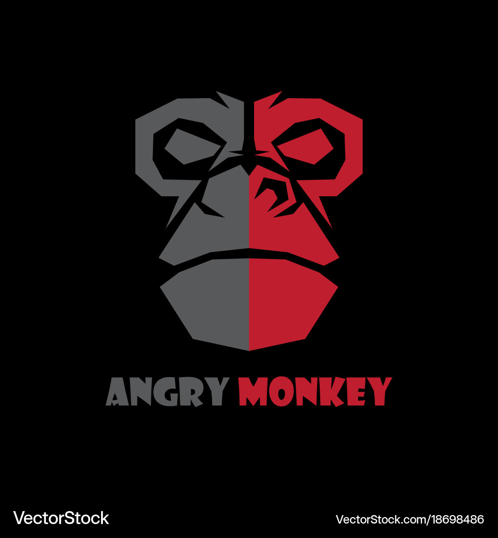 Head monkey logo Royalty Free Vector Image - VectorStock