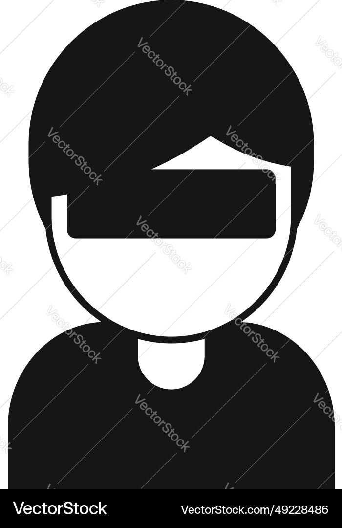 Hidden avatar face icon simple person user Vector Image