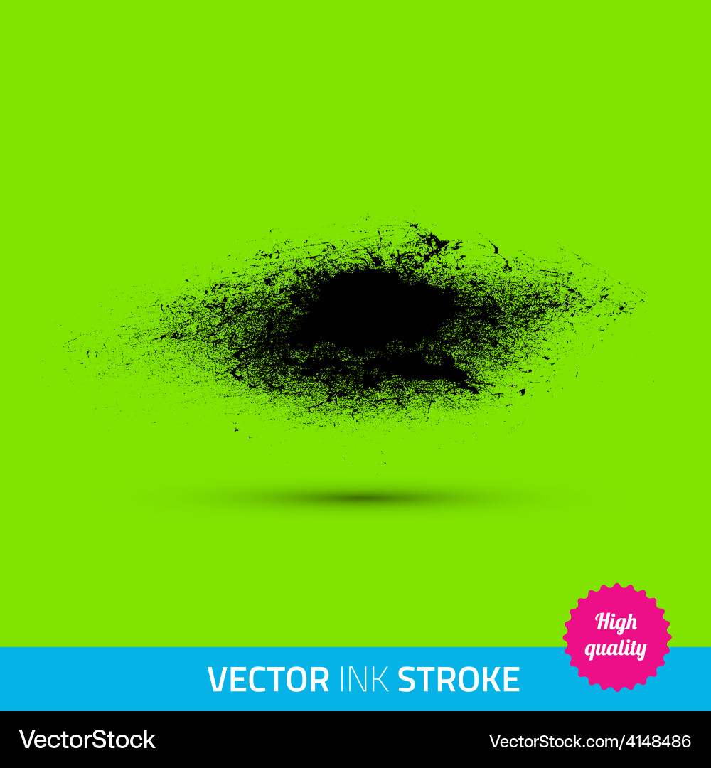 Paint brush ink stroke splash Royalty Free Vector Image