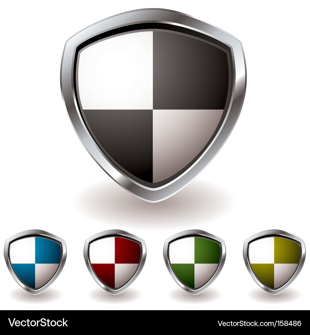 Shield quaters Royalty Free Vector Image - VectorStock