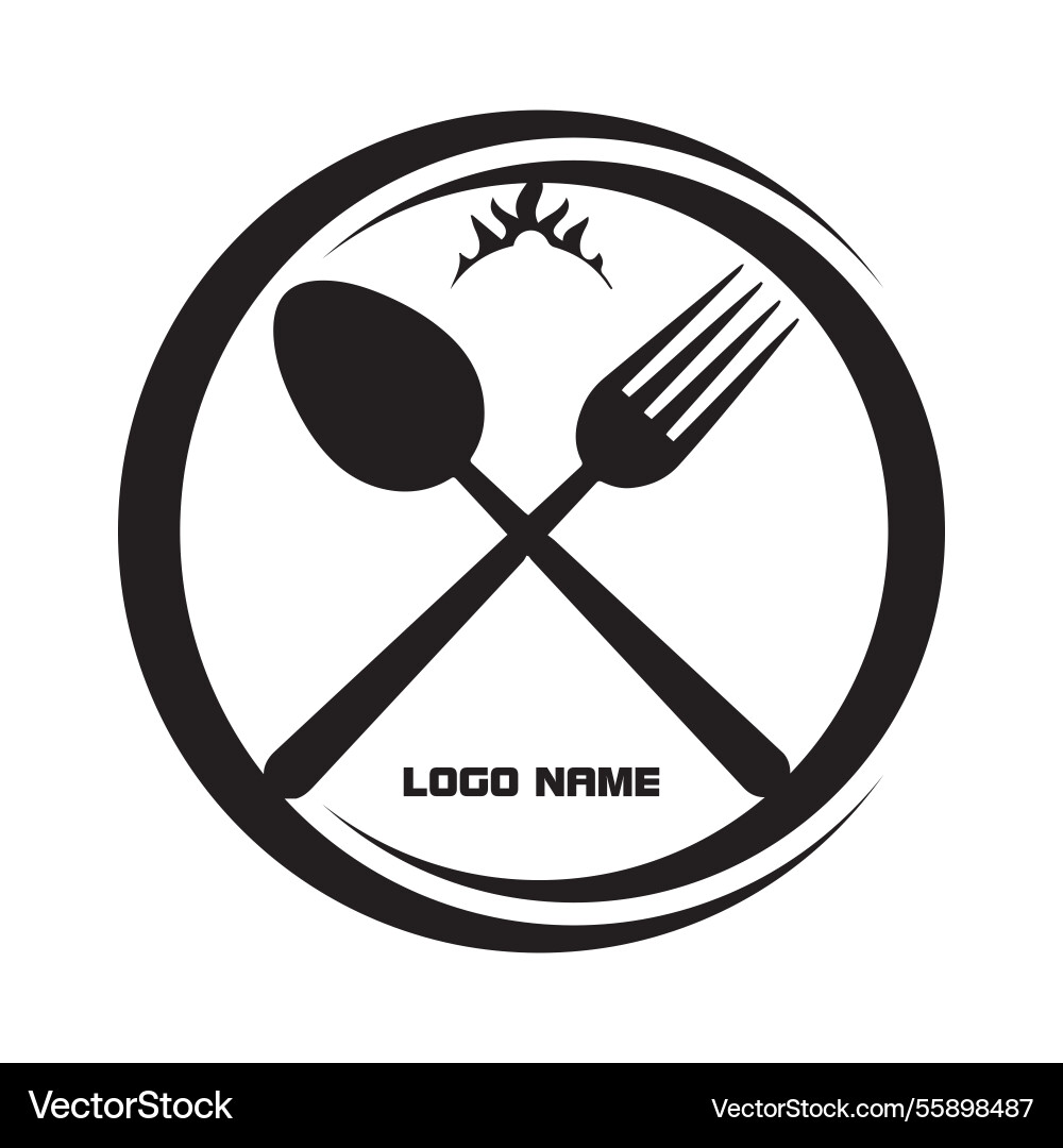 Restaurant logo design Royalty Free Vector Image