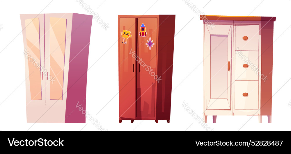 Stylish Wardrobe Set Royalty Free Vector Image