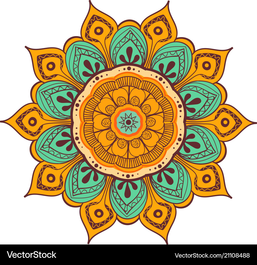 Mandala design element round ornament Royalty Free Vector