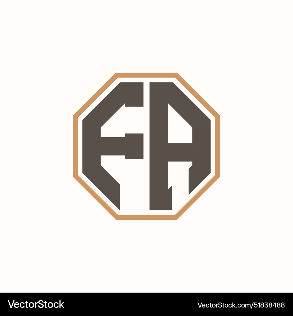 Modern letter fa logo for corporate business Vector Image