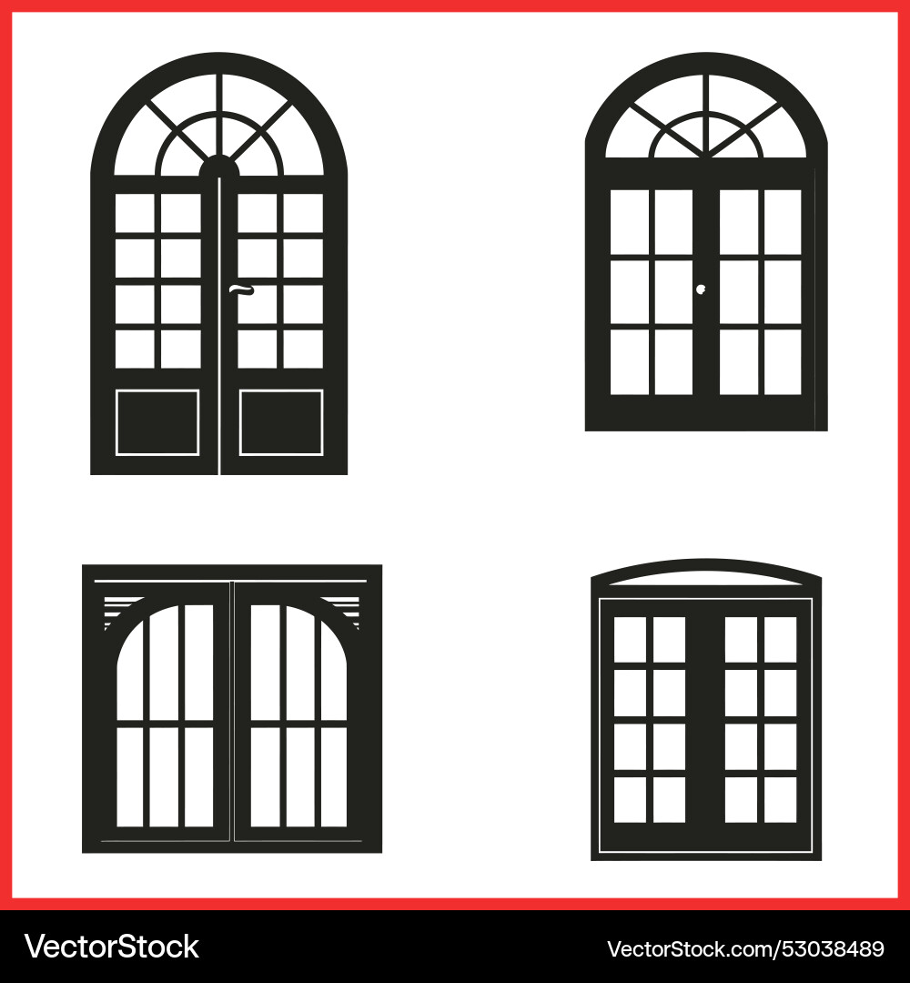 Abstract window silhouette artistic Royalty Free Vector