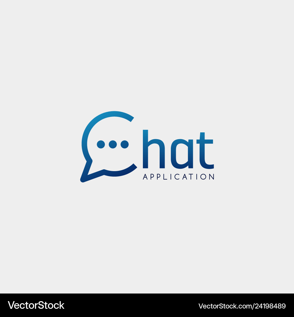 Chat message speech conversation logo template Vector Image