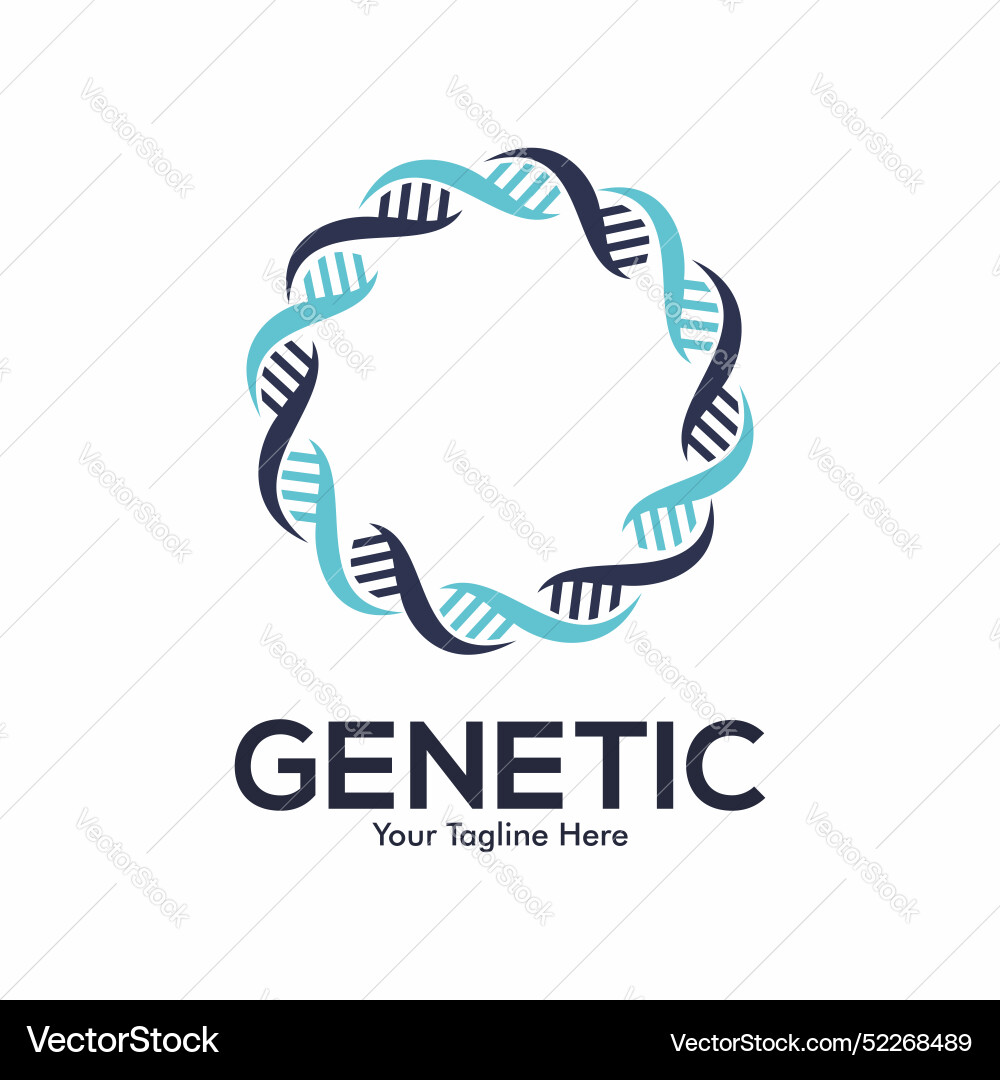 Dna logo element symbol Royalty Free Vector Image