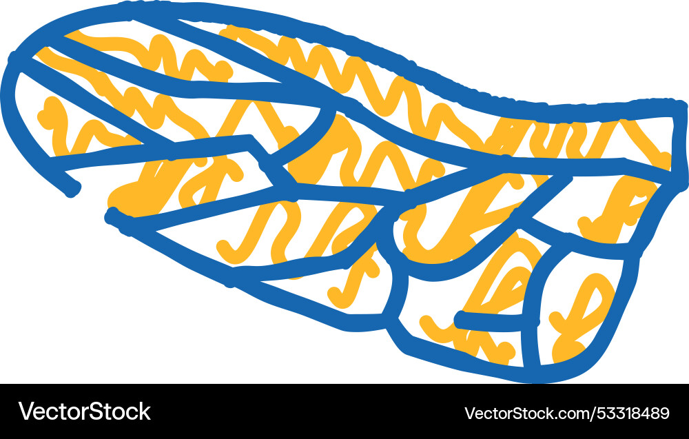 Fly wing icon doodle Royalty Free Vector Image