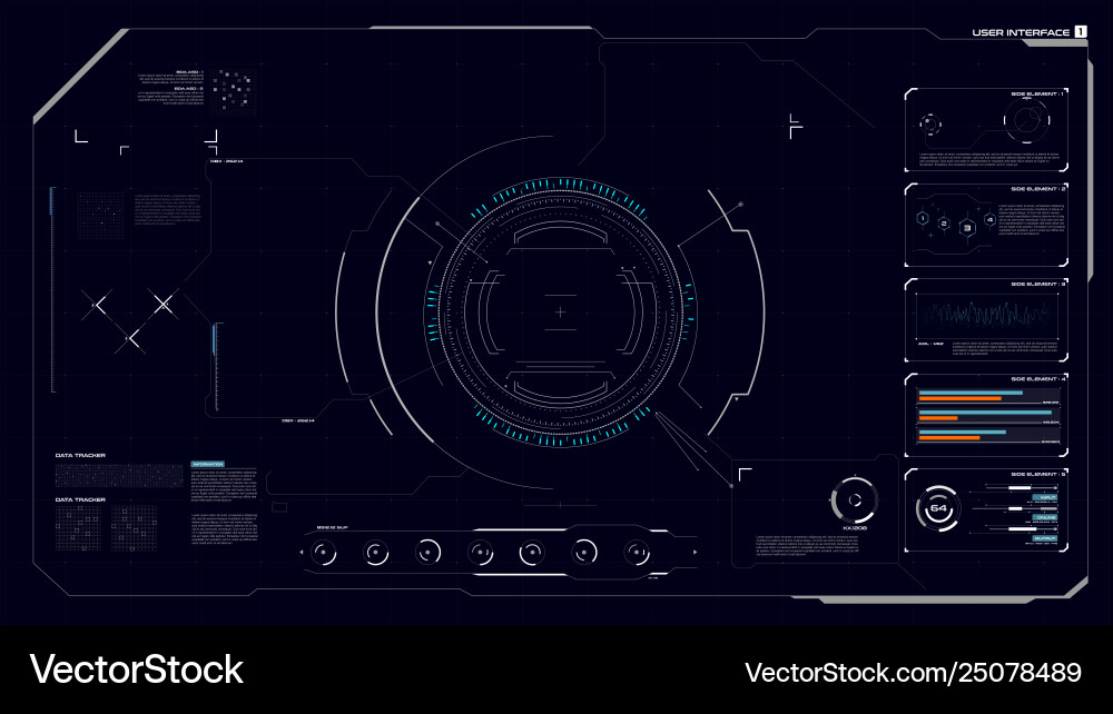 Hud gui interface 001 Royalty Free Vector Image