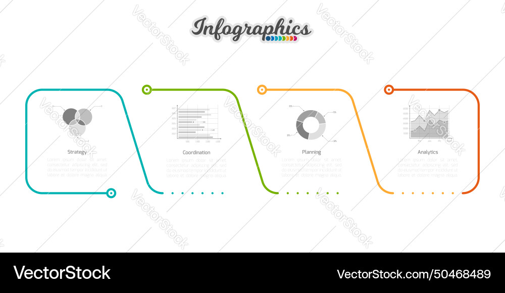 Infographic timeline template for chart diagram Vector Image