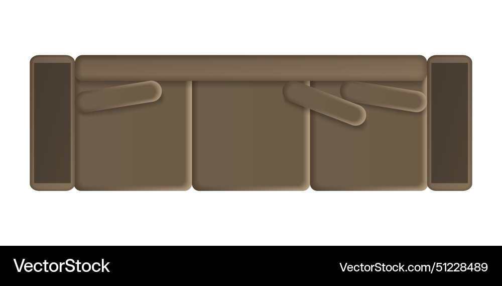Interior furniture top view element for living Vector Image