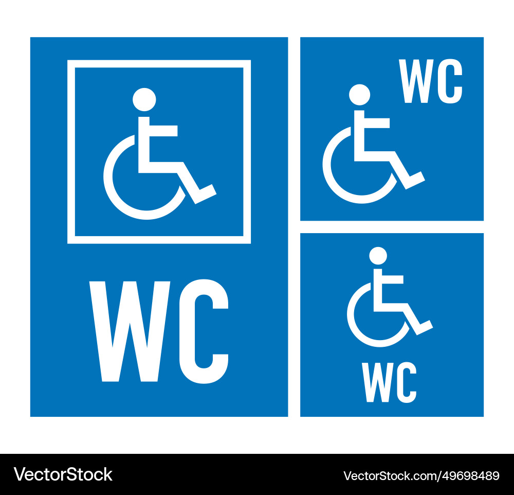 Restroom for the disabled toilet sign Royalty Free Vector