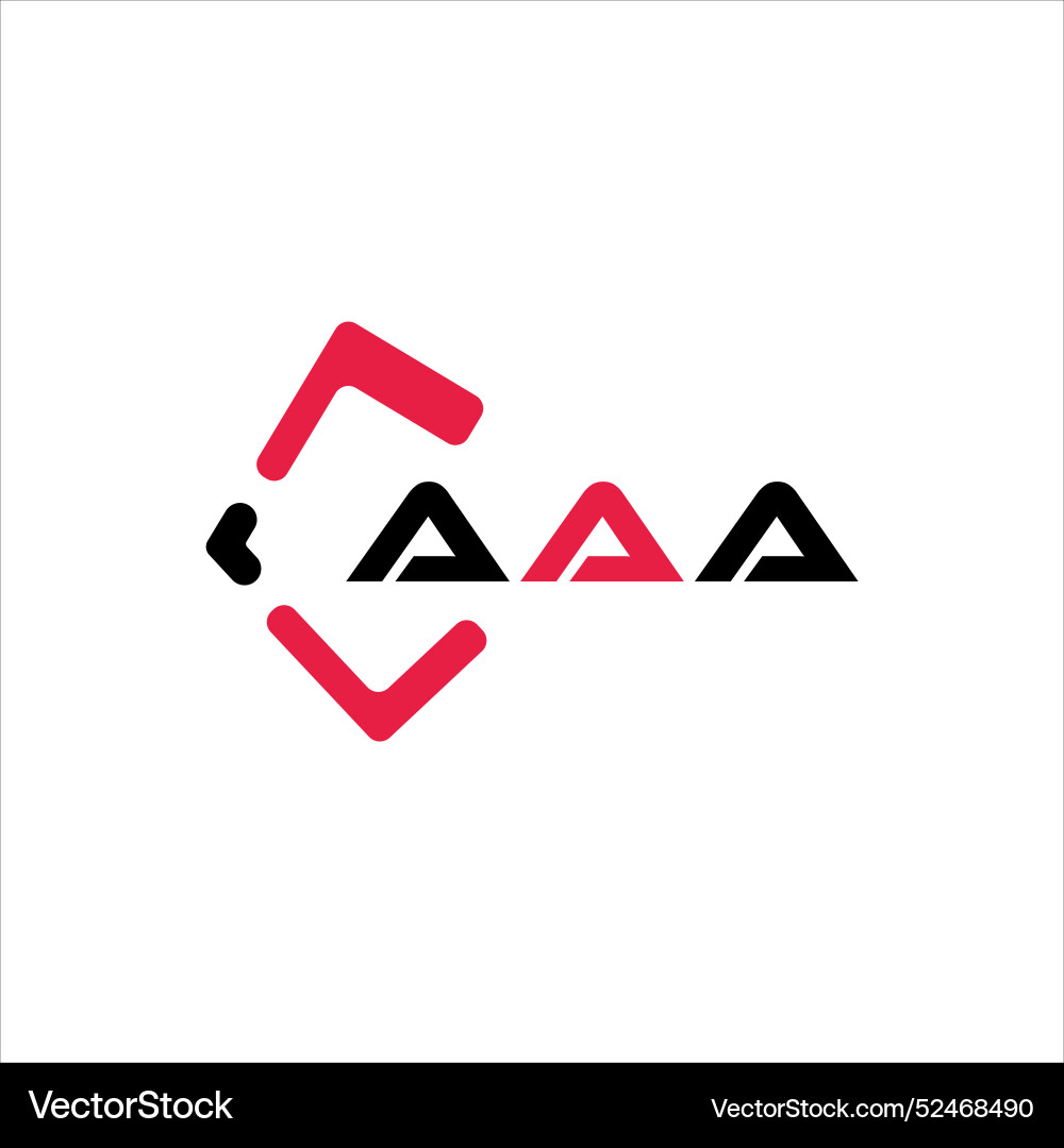 Aaa creative minimalist letter logo unique Vector Image