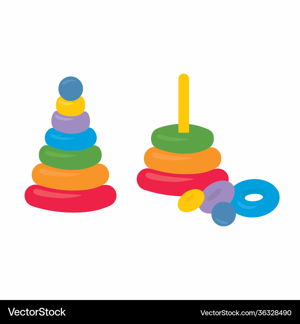 Assembled disassembled children colorful plastic Vector Image