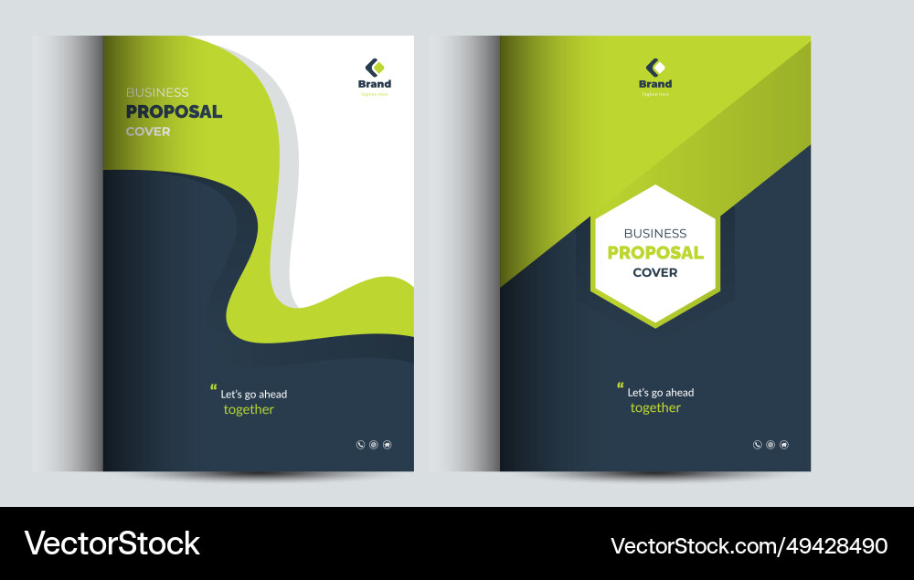 Business proposal cover design template concepts Vector Image