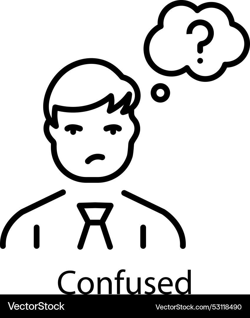 Confused Royalty Free Vector Image - VectorStock