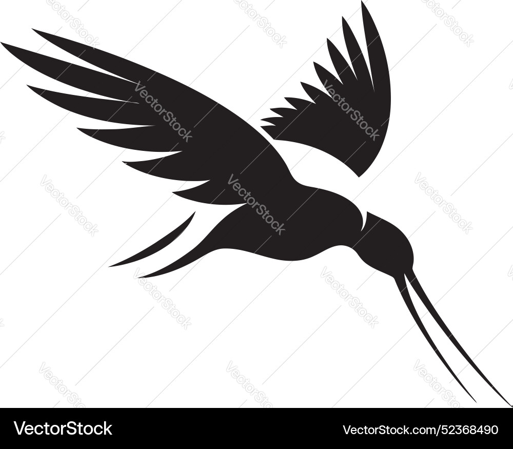 Fluttering freedom bird icon skyward soar cute Vector Image
