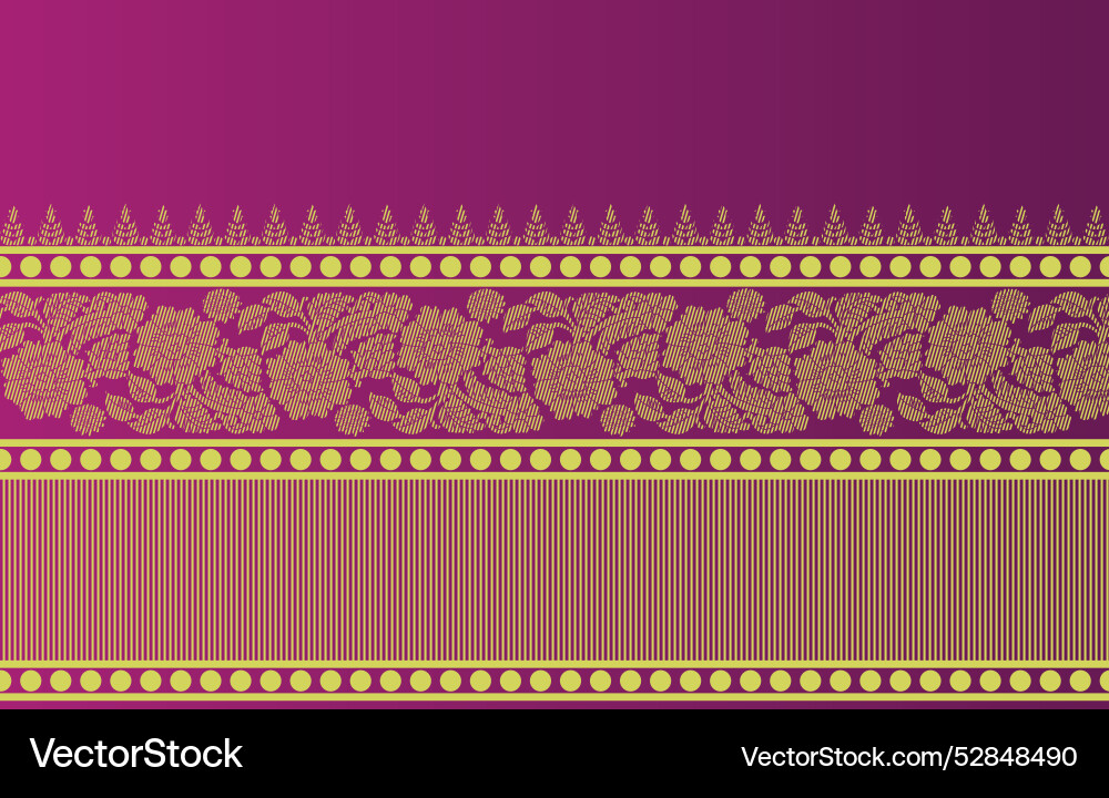 Indian ethnic sari design which is originated Vector Image