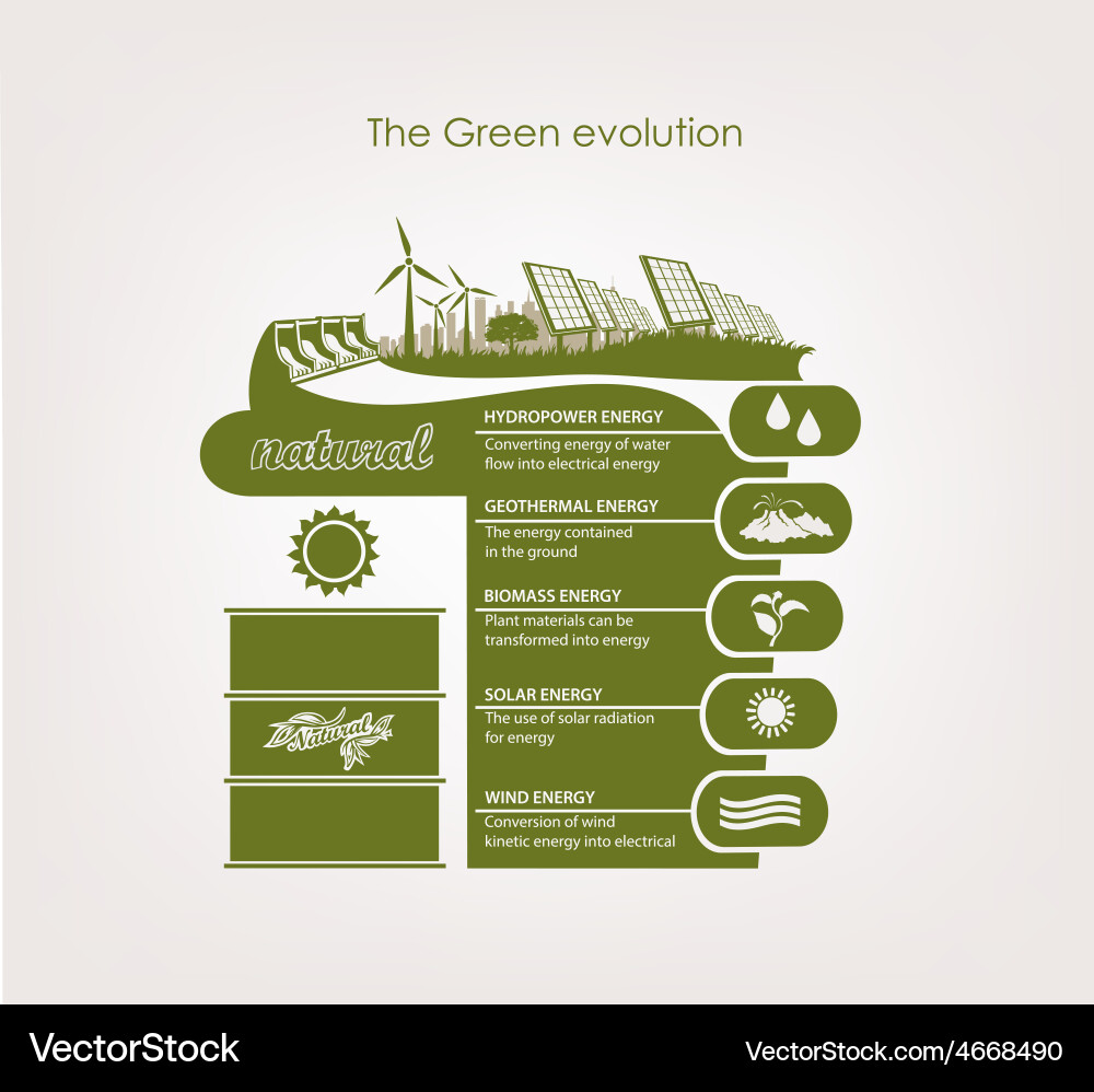 Infographics renewable nature Royalty Free Vector Image