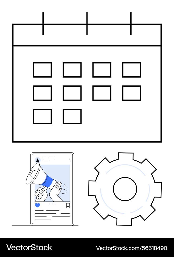 Marketing Campaign Calendar Royalty Free Vector Image