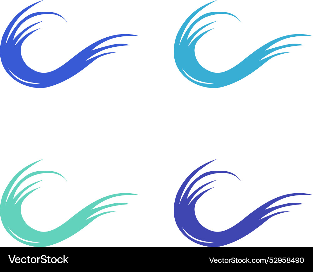 Ocean wave sign symbol logo Royalty Free Vector Image