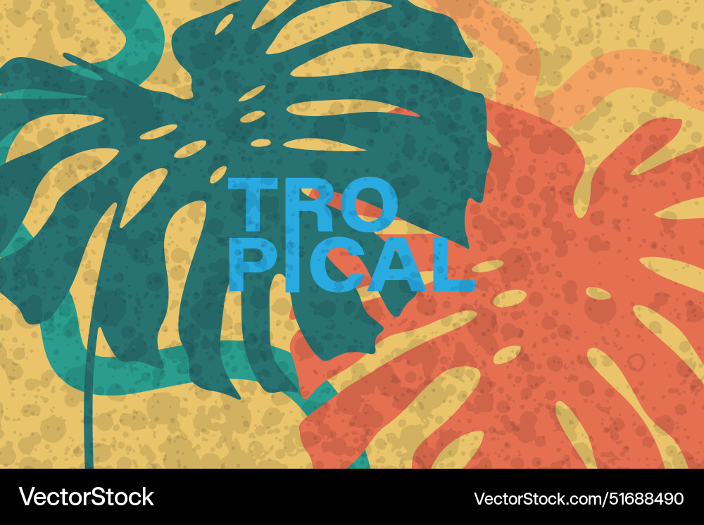 Tropical summer bright cover design Royalty Free Vector