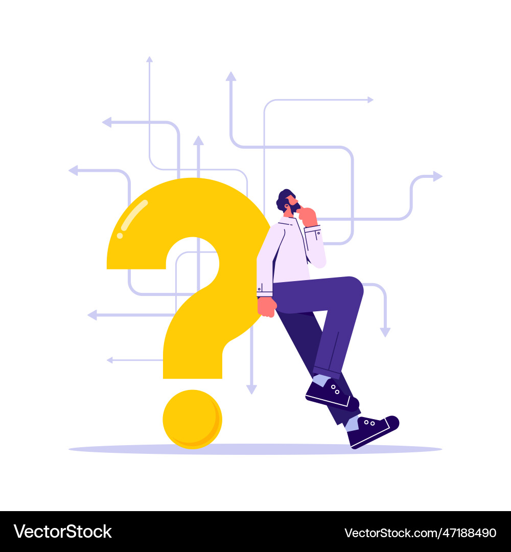 Work direction or choose the right way to success Vector Image