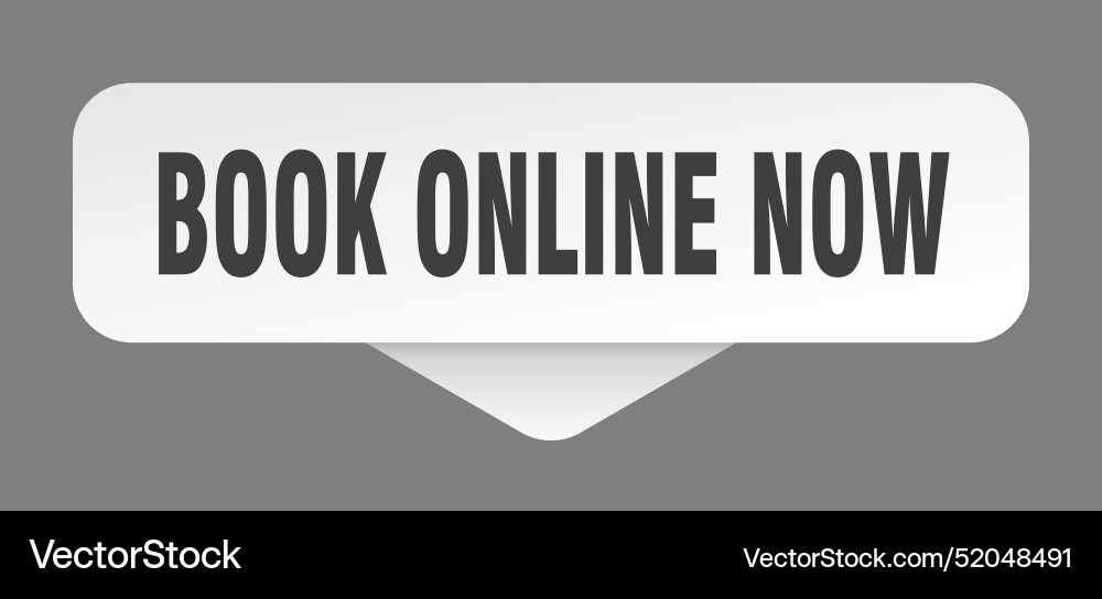 Book online now sticker sign Royalty Free Vector Image