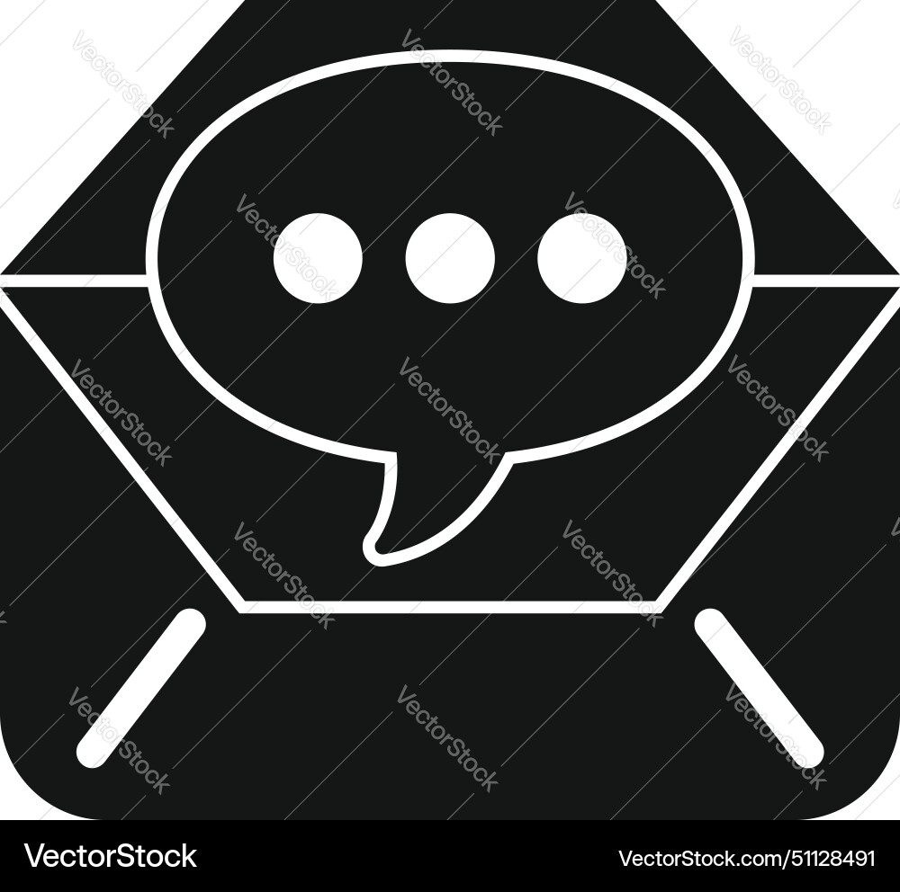 Email support chat icon simple online call Vector Image