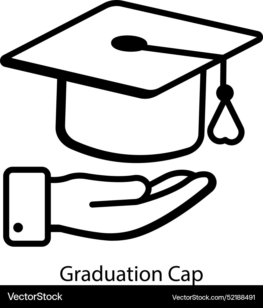 Graduation cap Royalty Free Vector Image - VectorStock