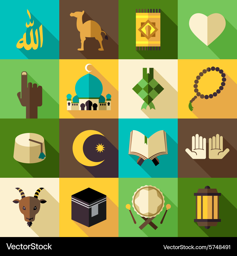 Islam flat modern icon Royalty Free Vector Image