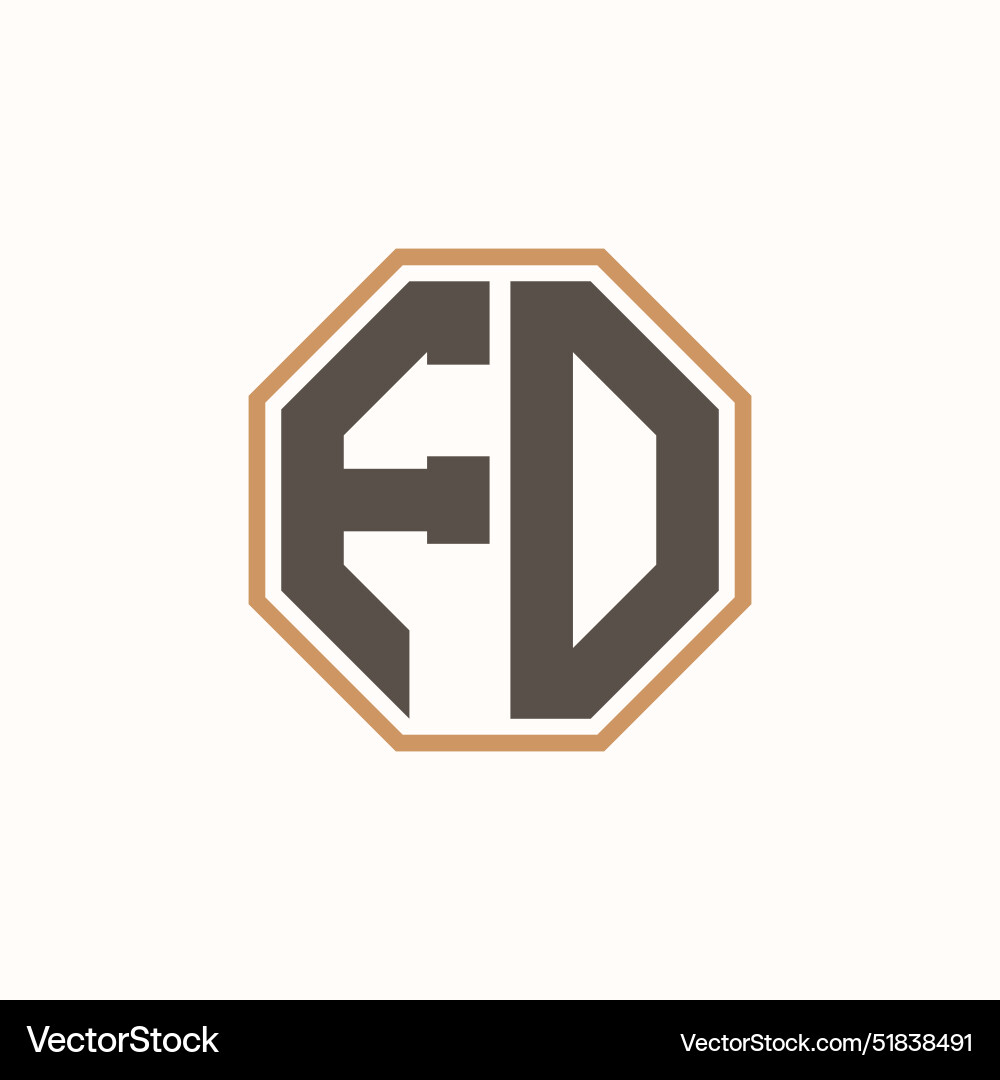 Modern letter fd logo for corporate business Vector Image
